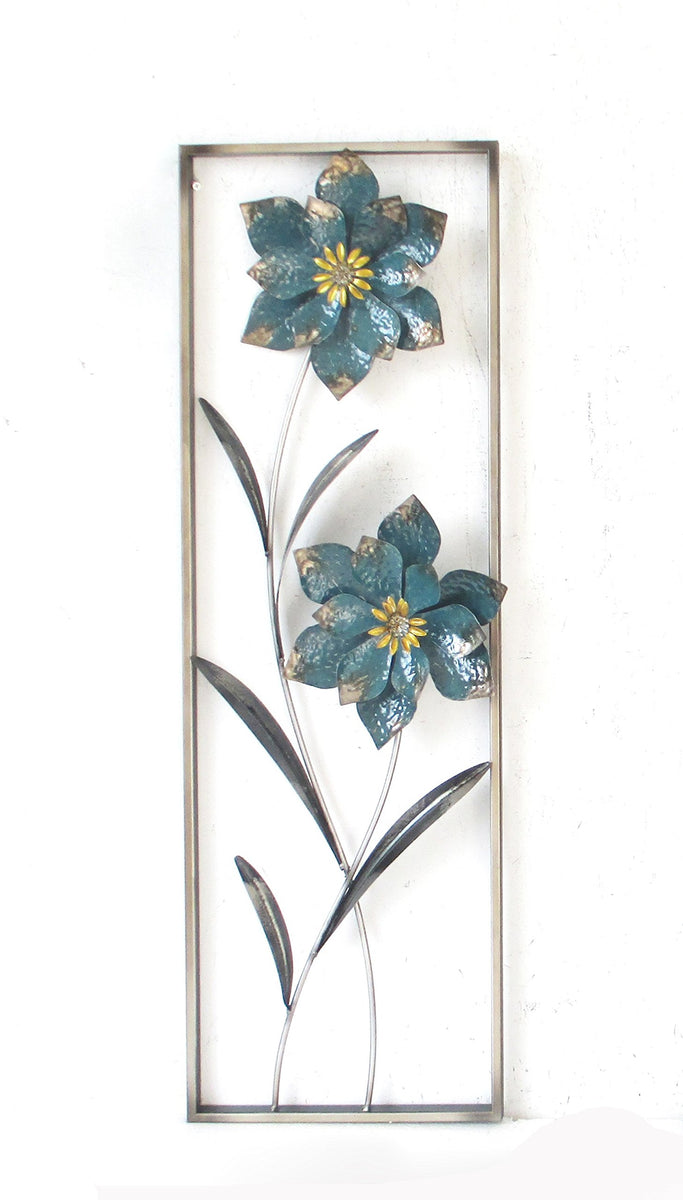 New All American Collection Flower and Leaves Aluminum/Metal Wall Deco ...